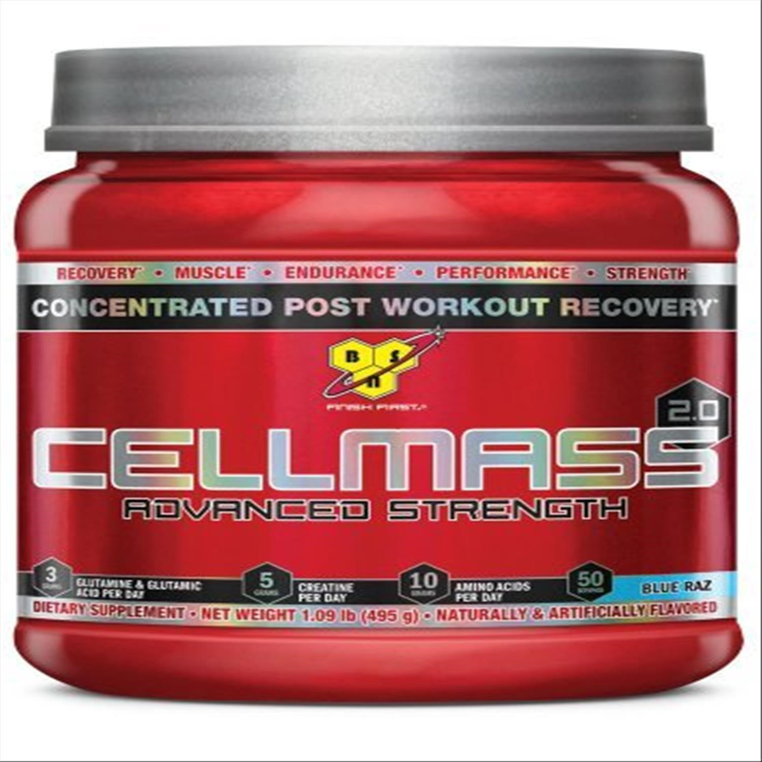 BSN CELLMASS 2.0 - Blue Razz 50 Servings for sale online | eBay